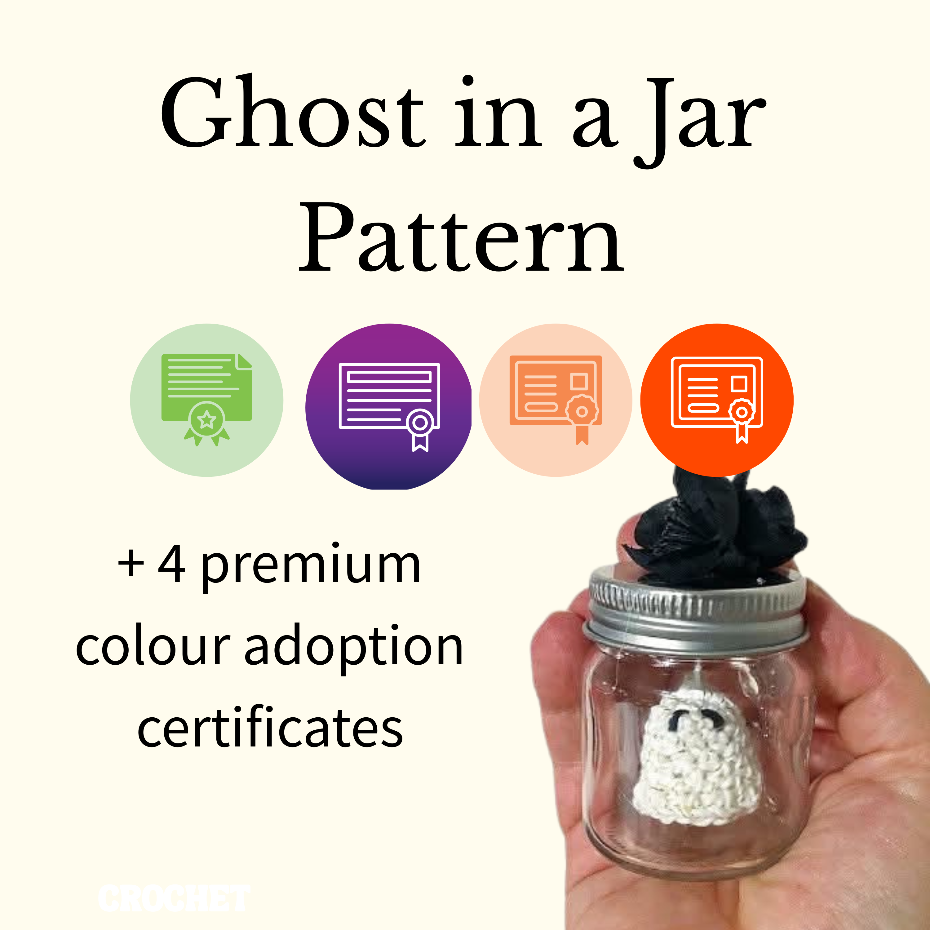 Adopt-a-Ghost Pattern + Premium Adoption Certificates – fatladycrochet